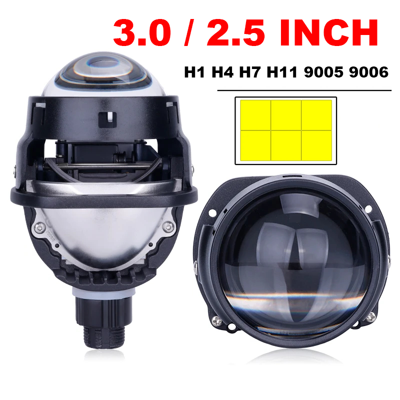 2pcs 2.5 inch 3.0 Inch Bi LED Lens Headlight Projector Lenses Hi/Lo Beam Car Lights Kits ...
