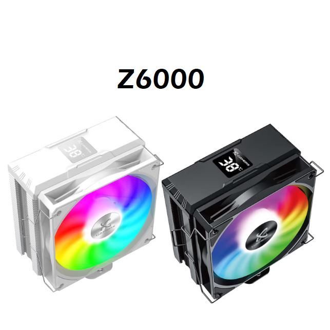PowerTrain Z6000 CPU air cooler single tower 6 heat pipes 220W for ...