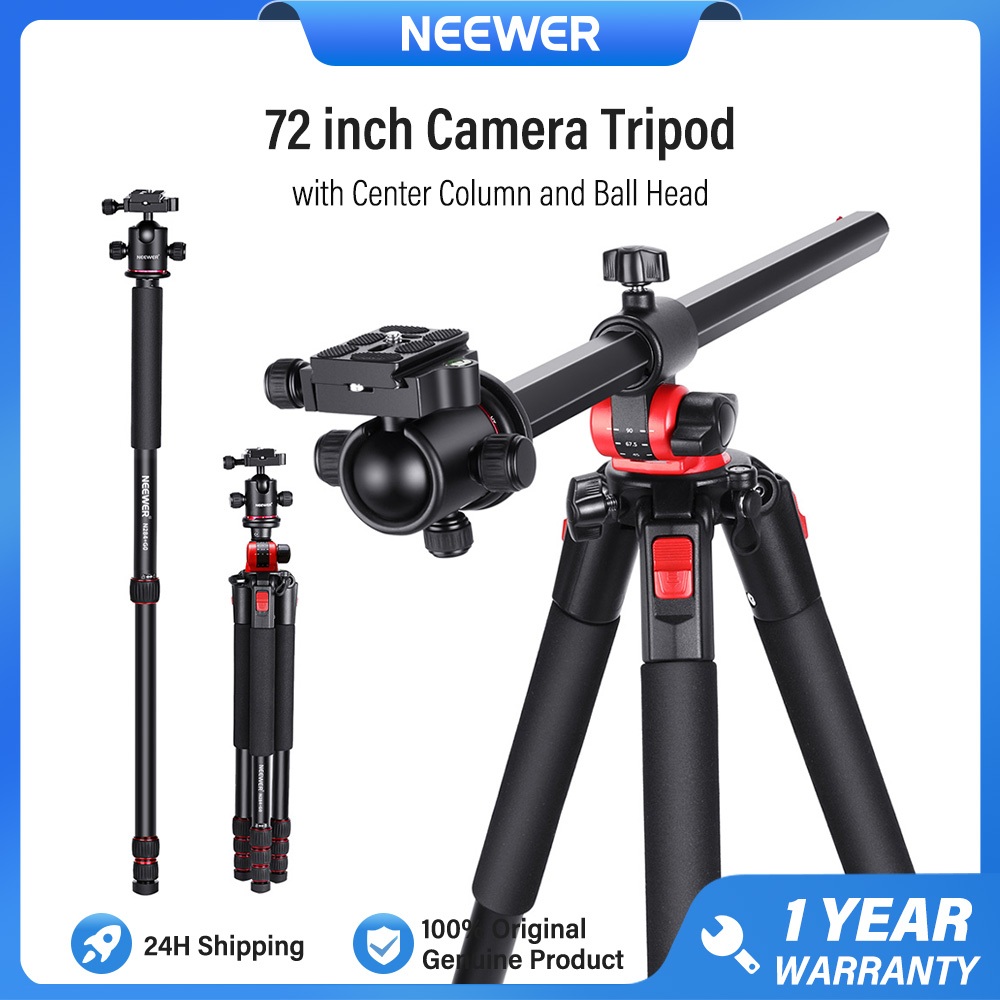 NEEWER Camera Tripod Monopod With Center Column And Ball Head (72 ...