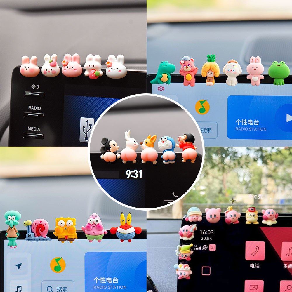 Cute Cartoon Car Decoration Garnish Ornament Car Center Dashboard ...