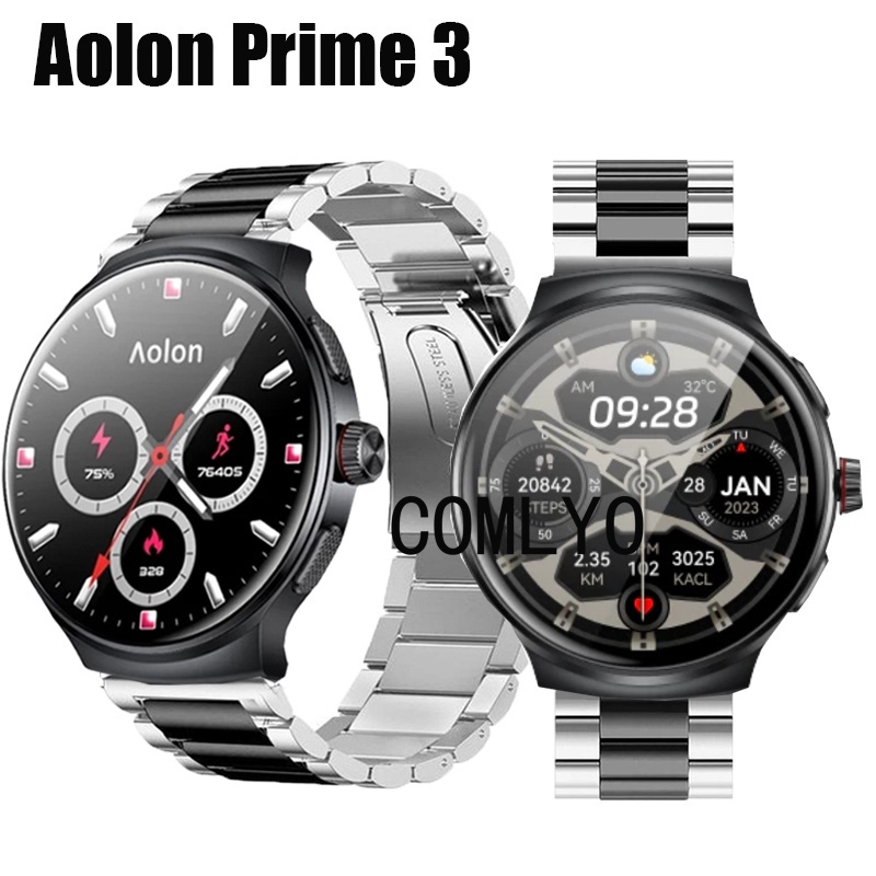 For Aolon Prime 3 Smart Watch Strap Stainless Steel Metal men watches ...