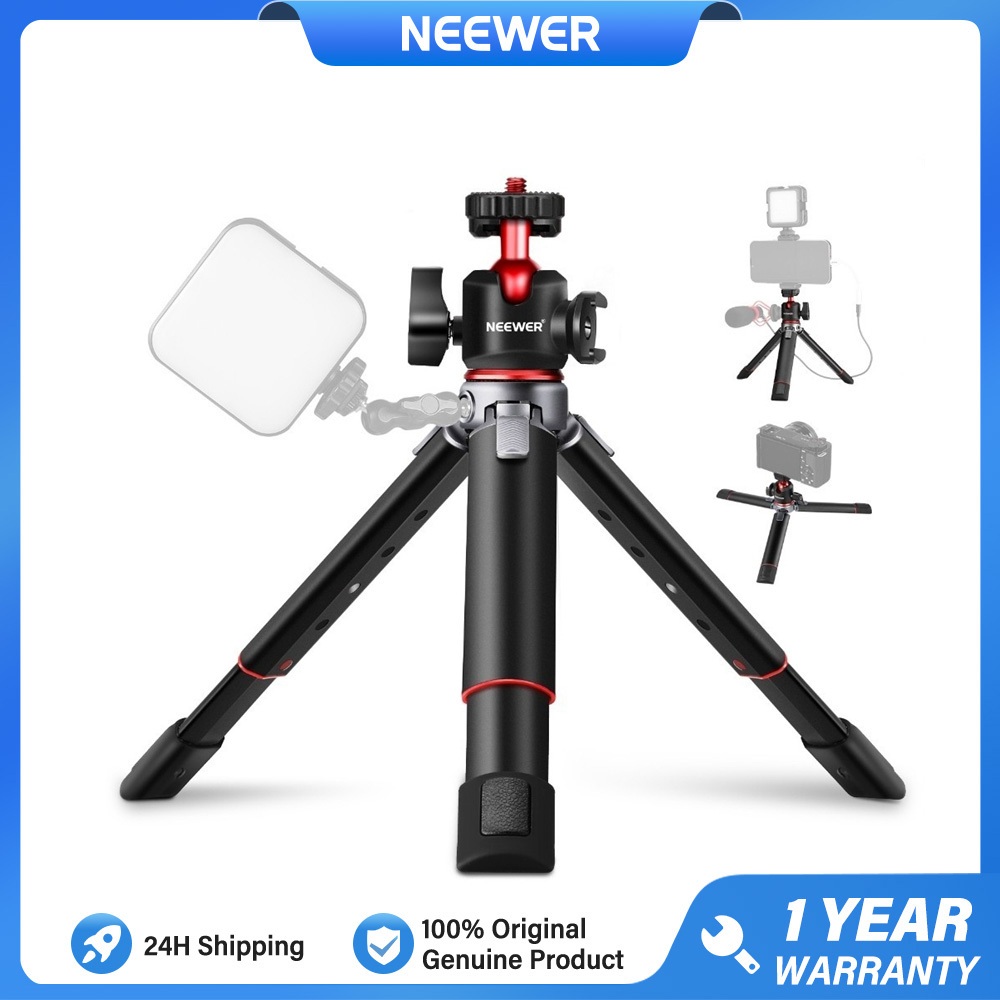 NEEWER Mini Camera Tripod Stand With 360° Ball Head & Cold Shoe ...