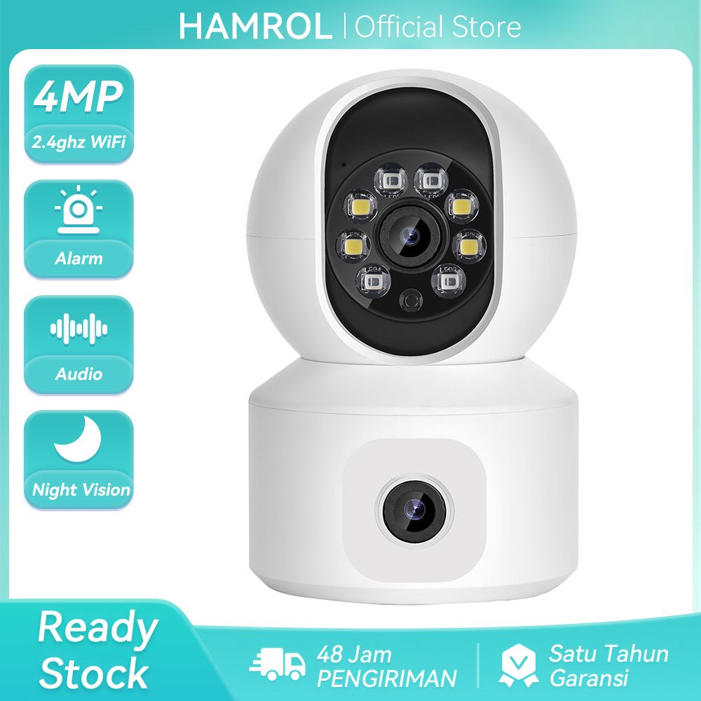 Hamrol 2K 4MP Wireless PTZ Camera Color Night Vision CCTV Motion ...
