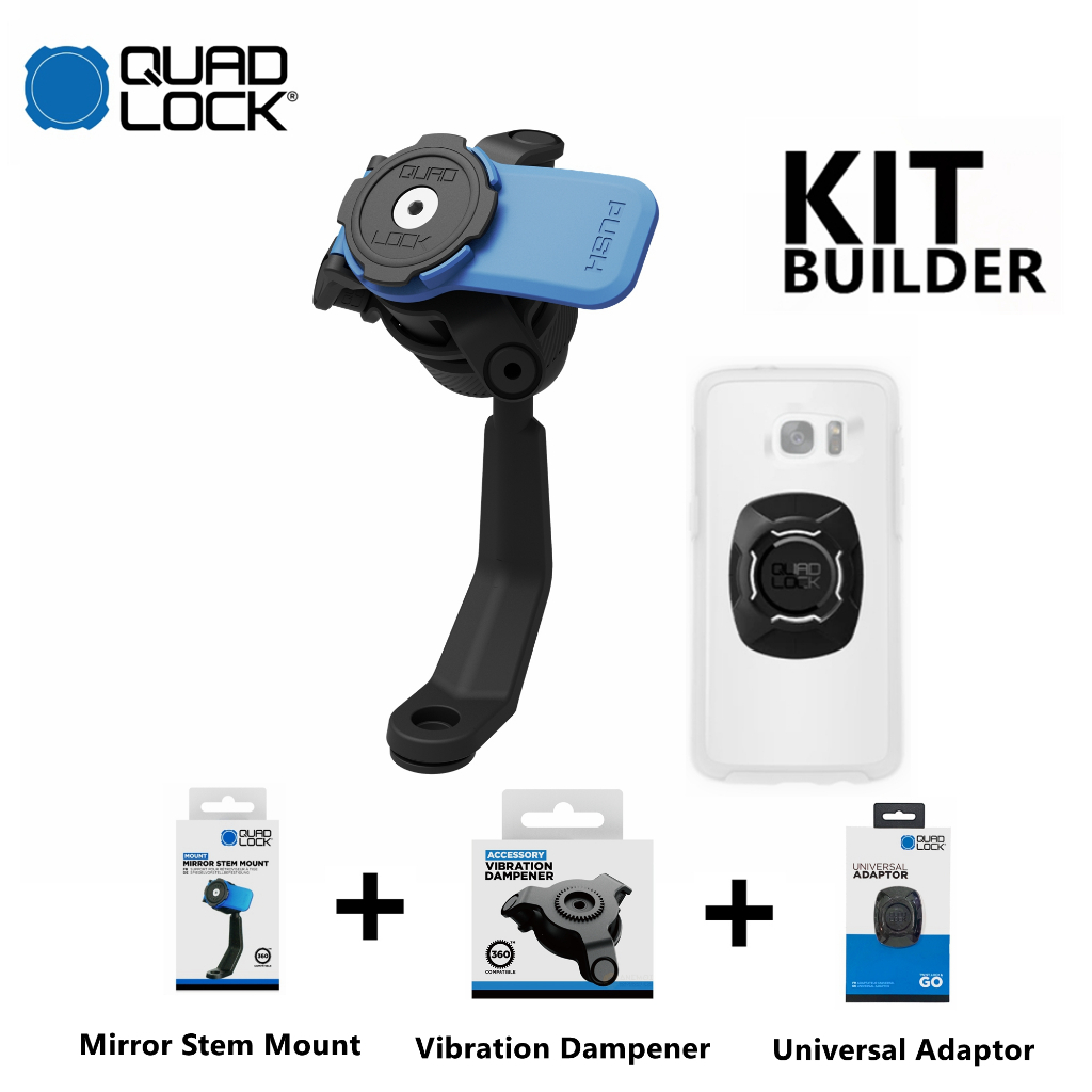 Original Kit Builder Quad Lock Mirror Stem Mount with Vibration ...
