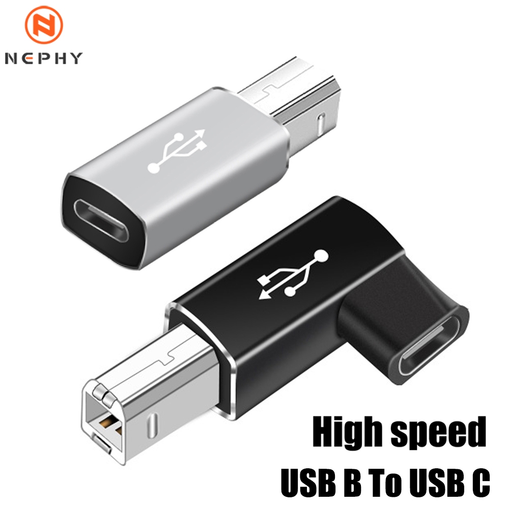 90 Degree Elbow USB Type C Female to USB B Male 2.0 MIDI Adapter ...