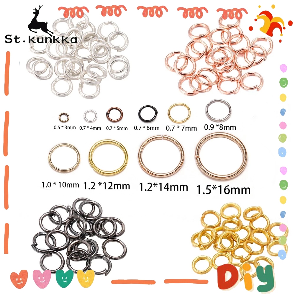 200pcs 3-20mm Jump Rings&Split Rings Metal Connecting Rings for DIY ...