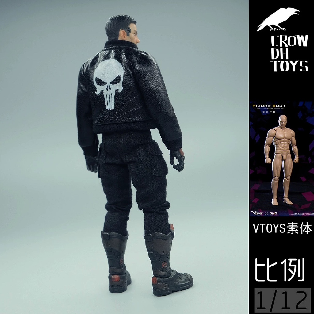 1/12 Soldier 20cm Body VTOYS Muscle Body Jacket Leather U Jacket Slim ...