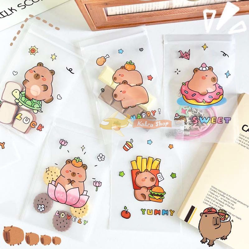 16pcs Capybara Ziplock Bag Cartoon Storage Goodies Gift Bag Packaging ...