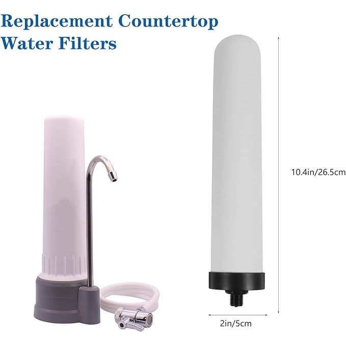 10'' Replacement Ceramic Candle Water Filters for Kitchen 4-Stage ...