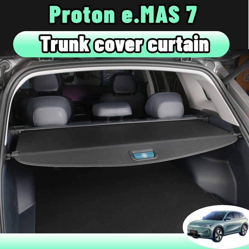Proton eMas 7 Black Trunk Shade Rear Parcel Shelf Cargo Cover Car Boot ...