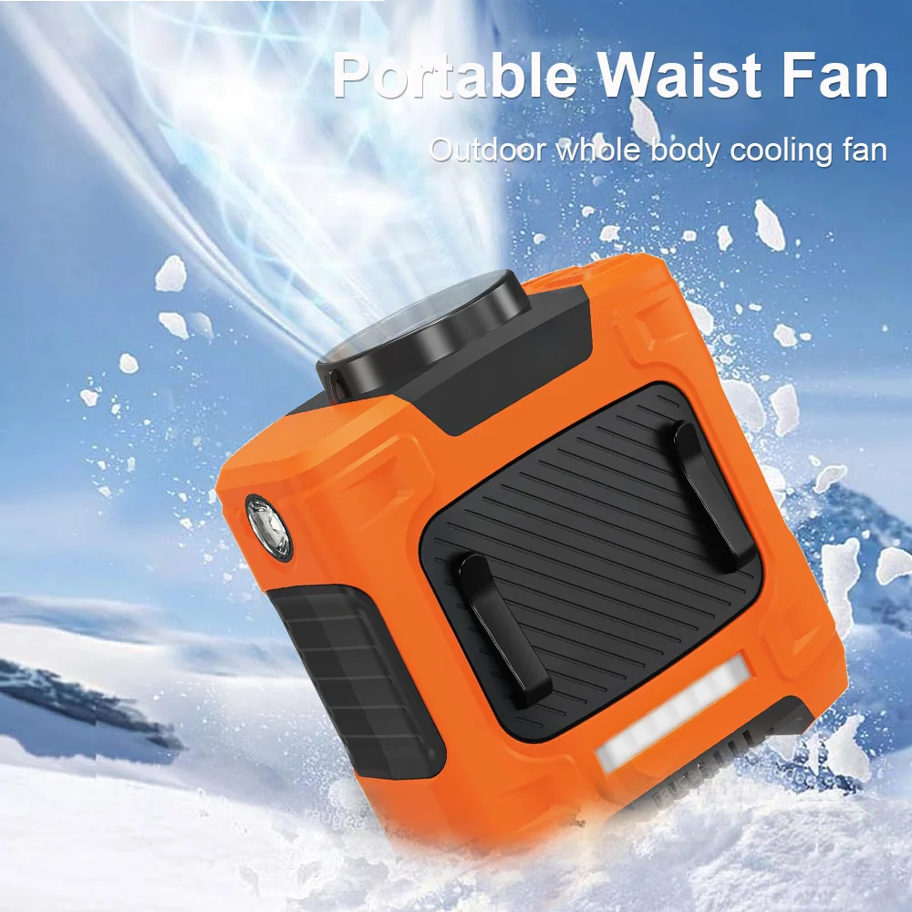 Portable Waist Fan 10000mAh Outdoor Hanging Neck Fan Rechargeable ...