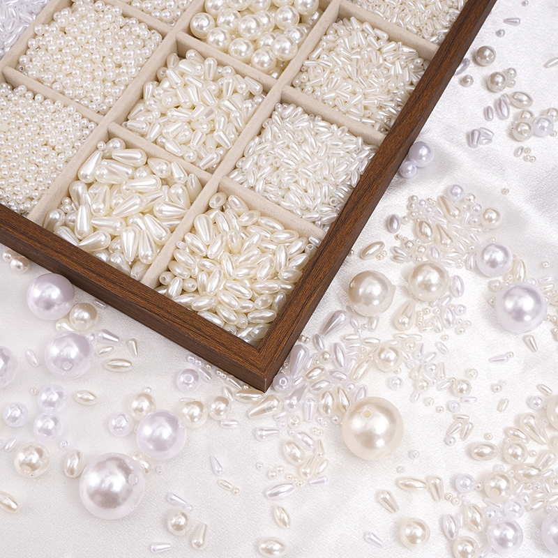 Highlight Pearl Rice Beads Water Drop Beads Oval Beads ABS Pearls Loose ...