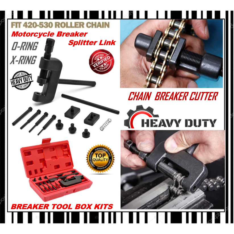 Motorcycle Chain Breaker & Riveting Tool Set Chain Breaker Breaker Splitter Link Rivet Press ...