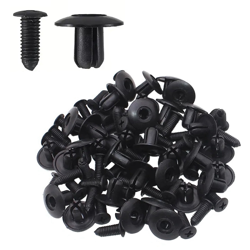 100pcs 8mm Plastic Rivets Fasteners Screw Car Bumper Fender Rivet Car ...