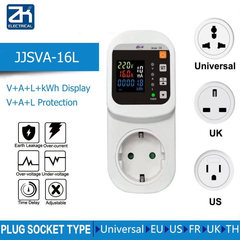 Wifi intelligent screen socket Voltage and current protection socket ...