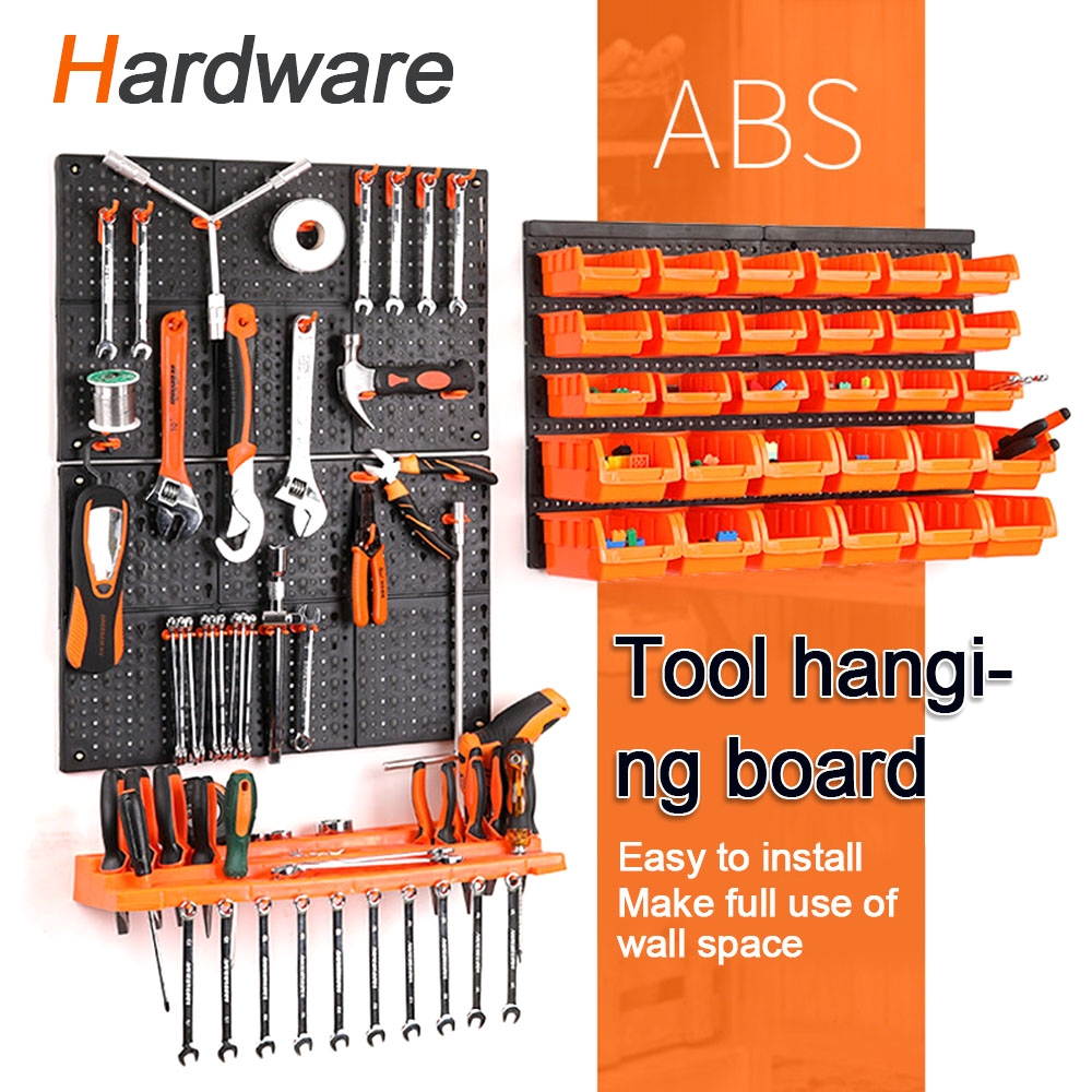 【Ready Stock】Garage Wall Tool Rack Pegboard + Shelf Tool Organiser ...