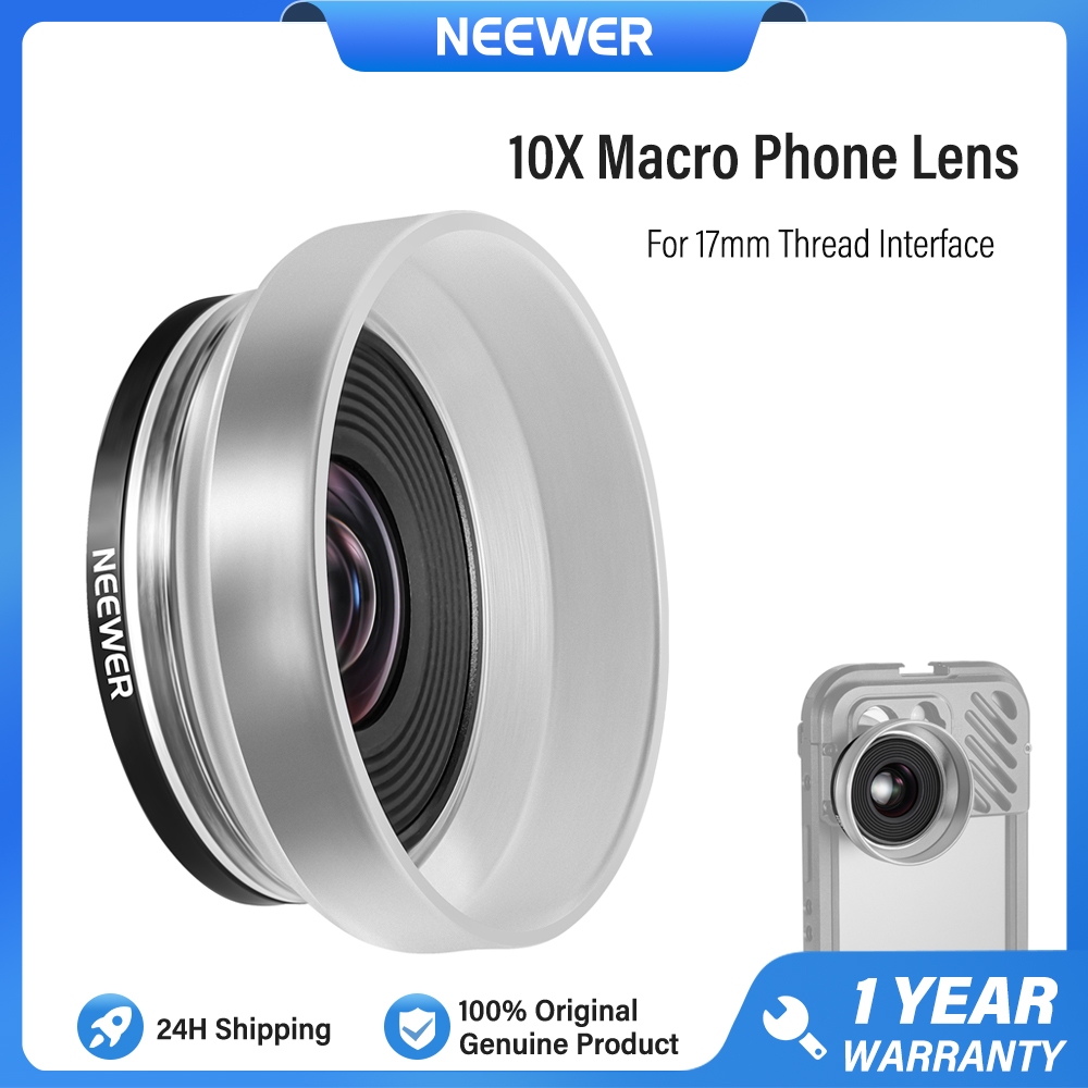 NEEWER 10X HD Macro Lens with Detachable Diffuser Hood Compatible with ...