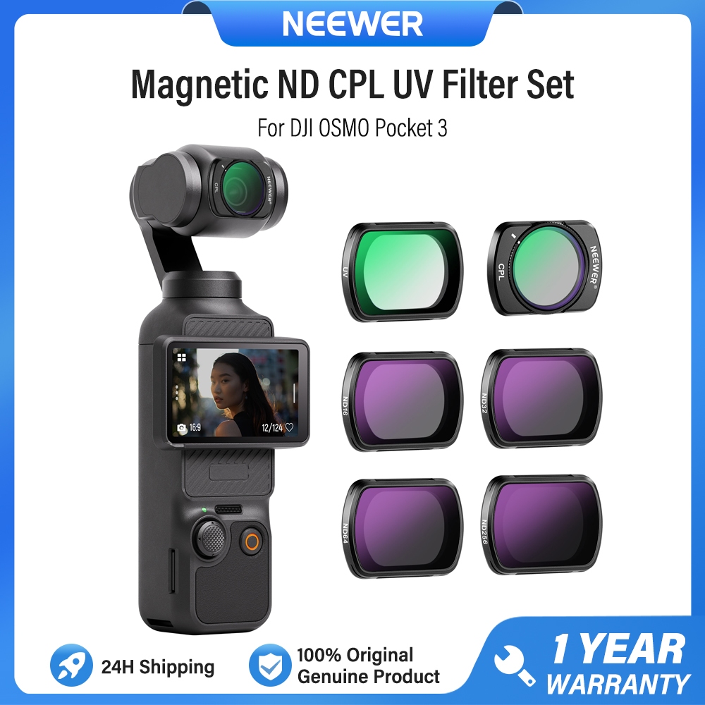 NEEWER Magnetic ND CPL UV Filters Set For DJI OSMO Pocket 3 (6 Pack ...