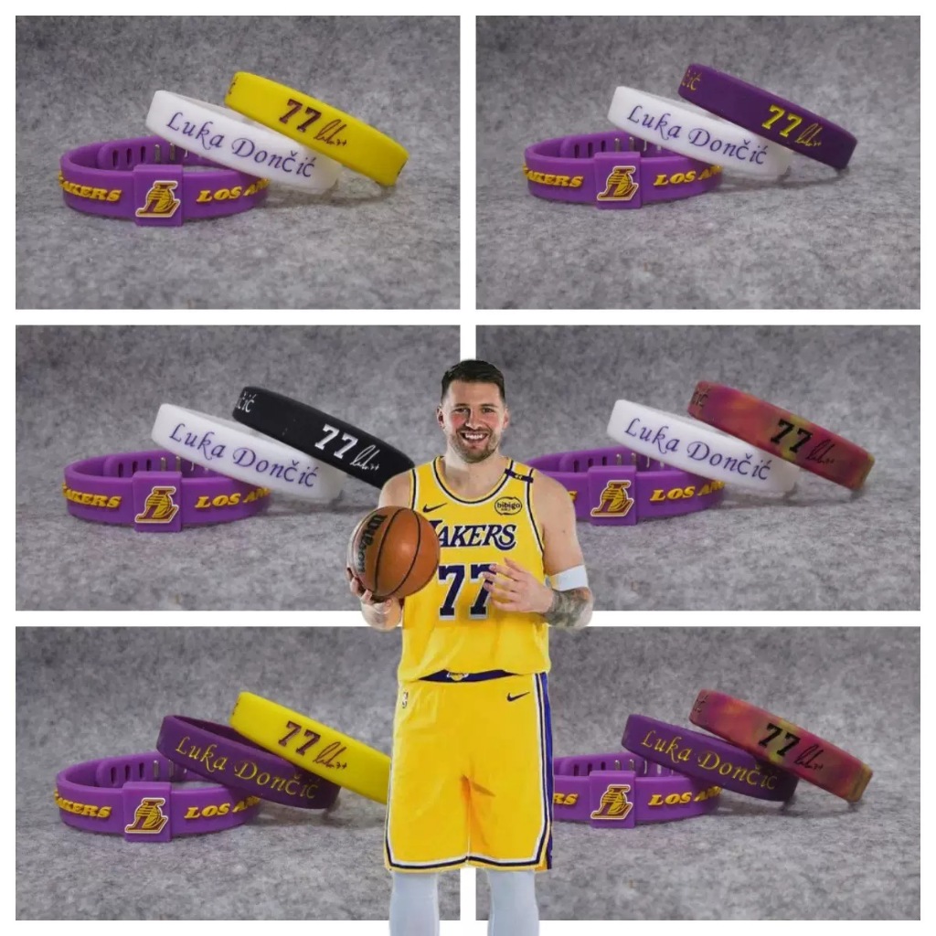 New Lakers Luka Dončić LA 2 Size Baller Bands Sports Rubber Wristbands ...