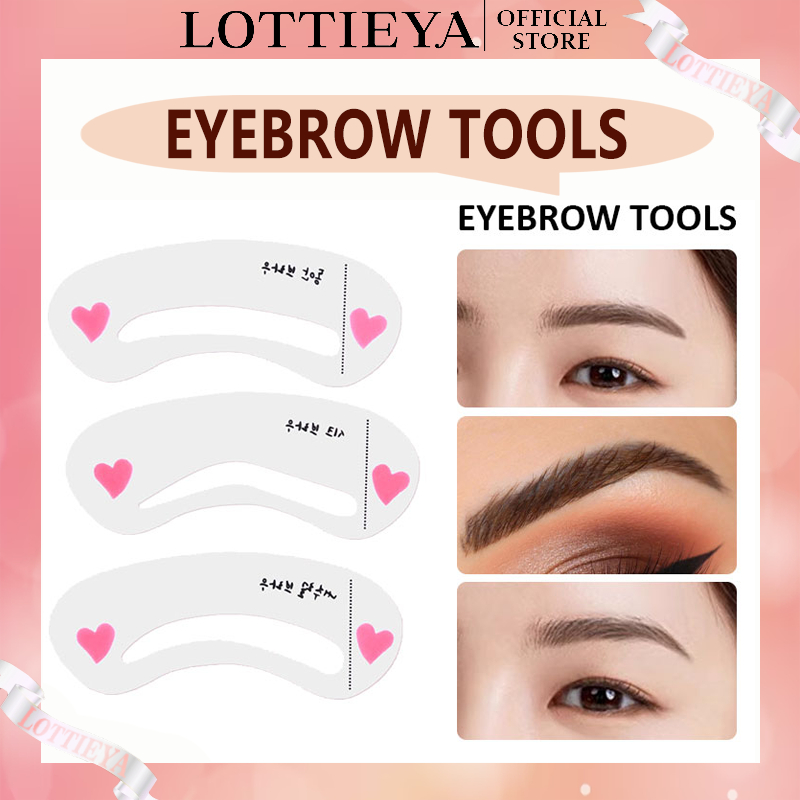 LOTTIEYA Pro Reusable Eyebrow Stencil Set Drawing Guide Card Eyebrow ...