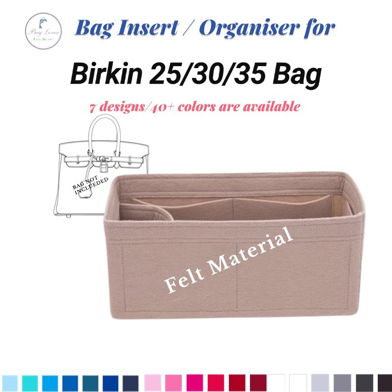 Bag Lover Felt Bag Insert For Birkin 25/30/35 bag Organiser Bag ...