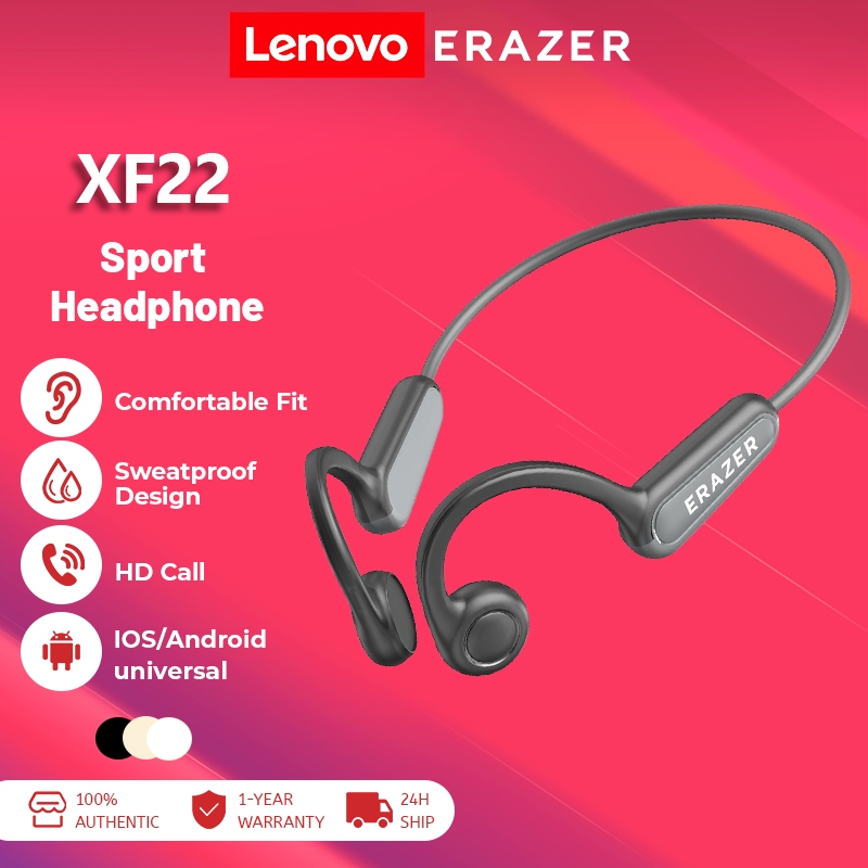 Lenovo ERAZER XF22 Wireless Earbuds Bone Conduction Bluetooth 5.4 ...
