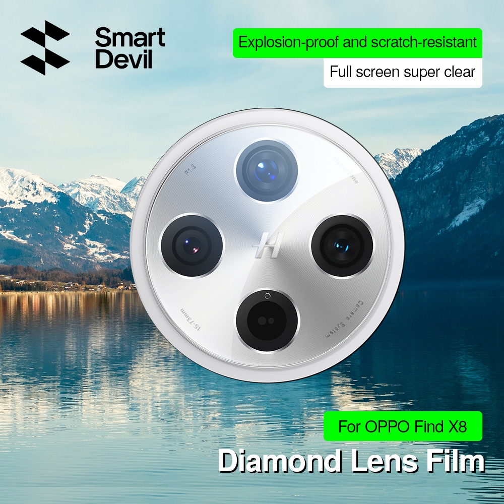 SmartDevil HD Lens Film For OPPO Find X8/X8Pro/Find X7 Rear Camera HD Glass Explosion Resistant ...