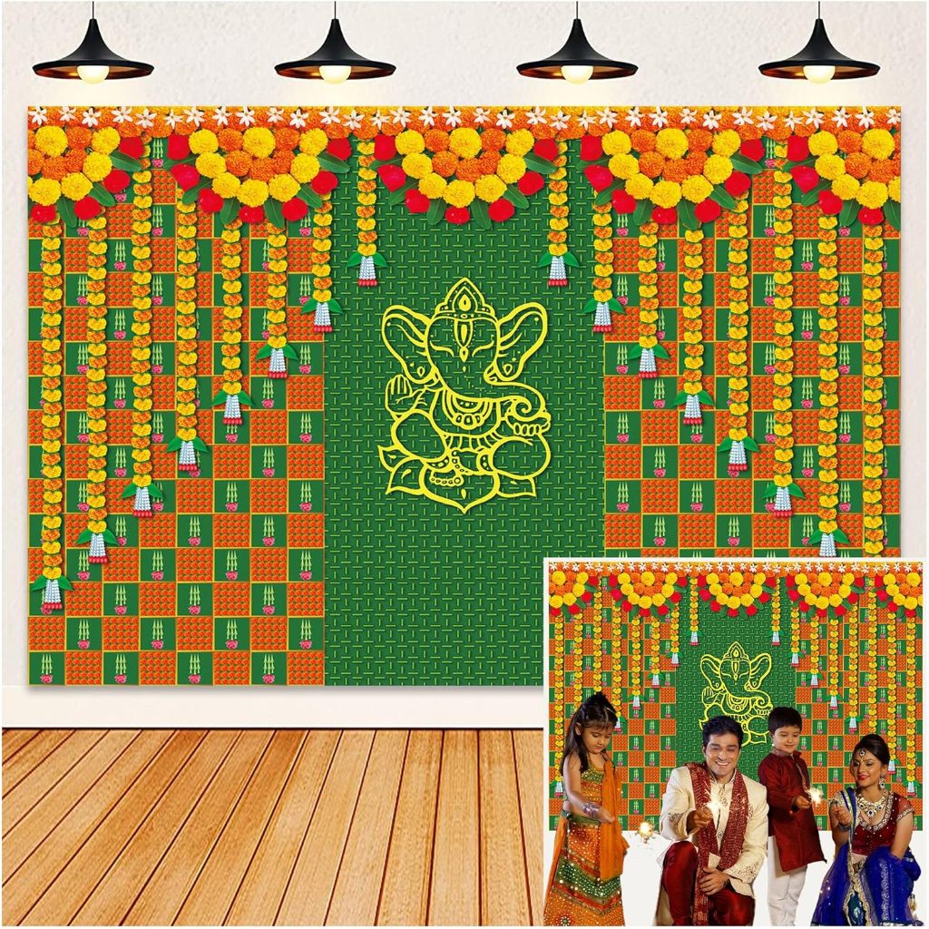 India Pooja Backdrop Puja Indian Festival Traditional Wedding Party ...