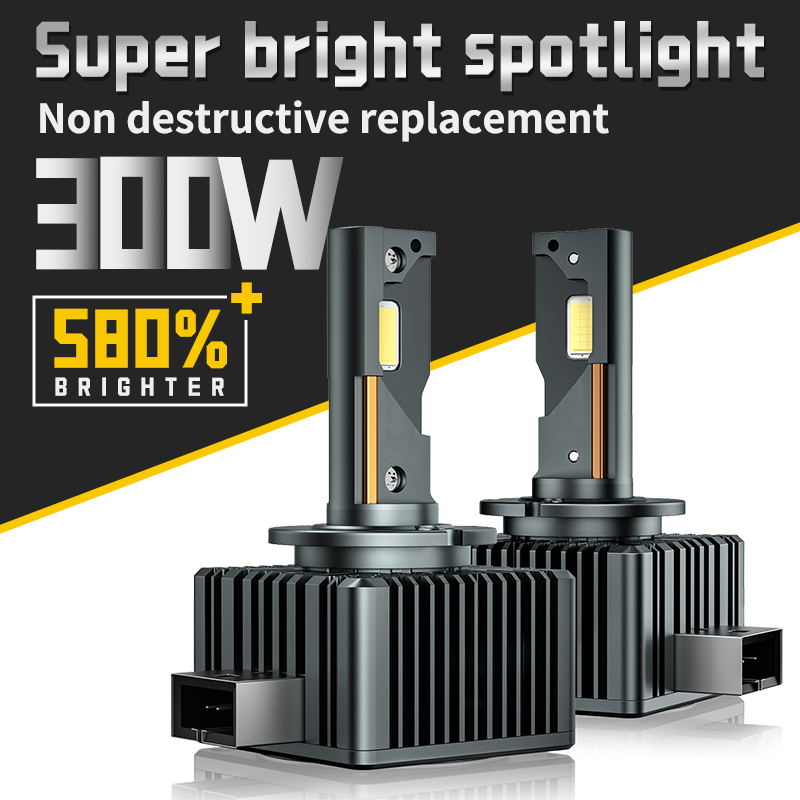 D1S D3S Car Headlight LED 6000K Canbus D2S D2R D4S D4R D5S Bulb 300W 30000LM 12V Kit to Replace ...