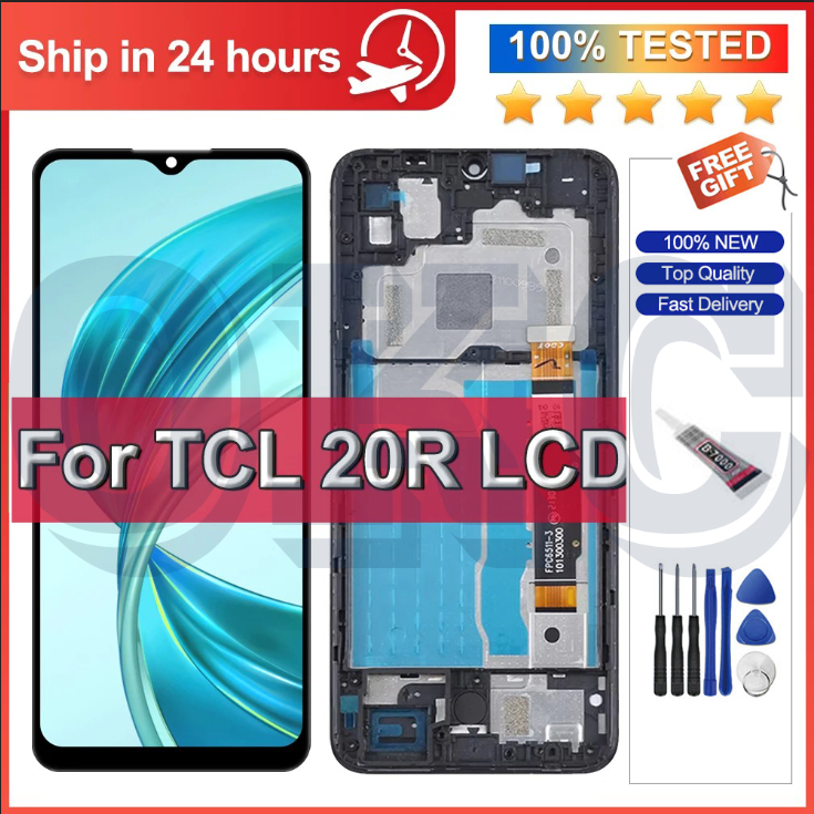 Original For TCL 20R 5G LCD with Frame Display Touch Screen Digitizer ...