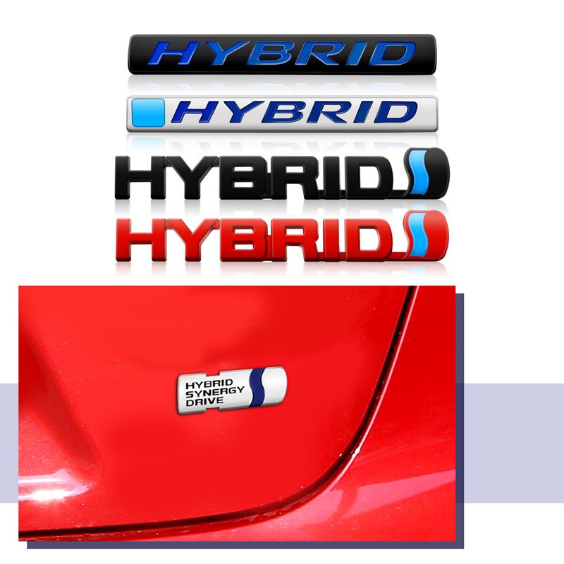 3D Metal HYBRID Logo Car Sticker Body Rear Tail Bumper Trunk Badge Side ...