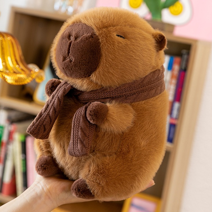 Scarf Capybara plush toy doll Cut Bee Capybara plushie Turtle bag ...