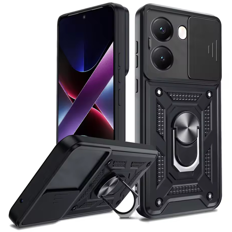 Shockproof Heavy Hard Casing Case with Metal Stand for Poco X7 Pro X6 Pro X5 Pro F6 Pro F7 Pro ...