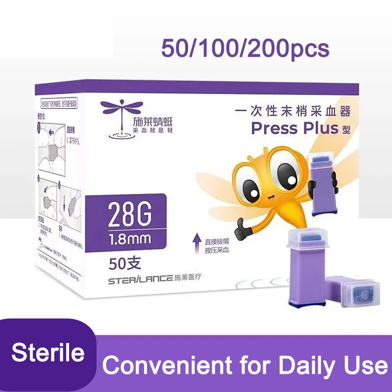 Disposable 100/50pcs 28G Blood Collection Stamp Shape Auto-retraction ...
