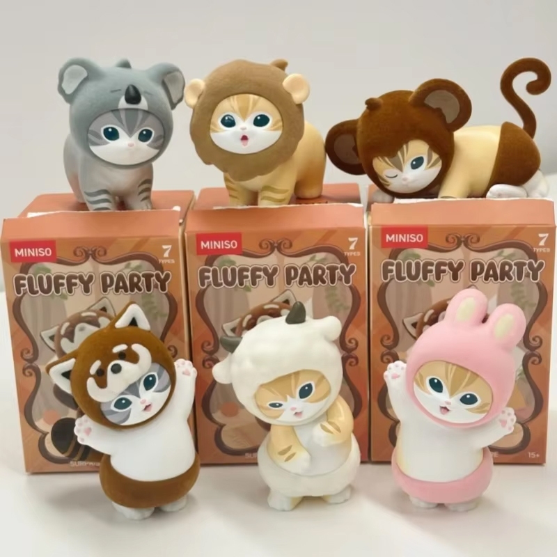 Genuine Miniso Mofusand Fluffy Party Series Anime Figure Model Toy ...