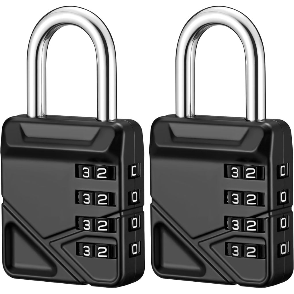 Combination Padlock, 4 Digit Waterproof Locks Outdoor Code Lock for ...