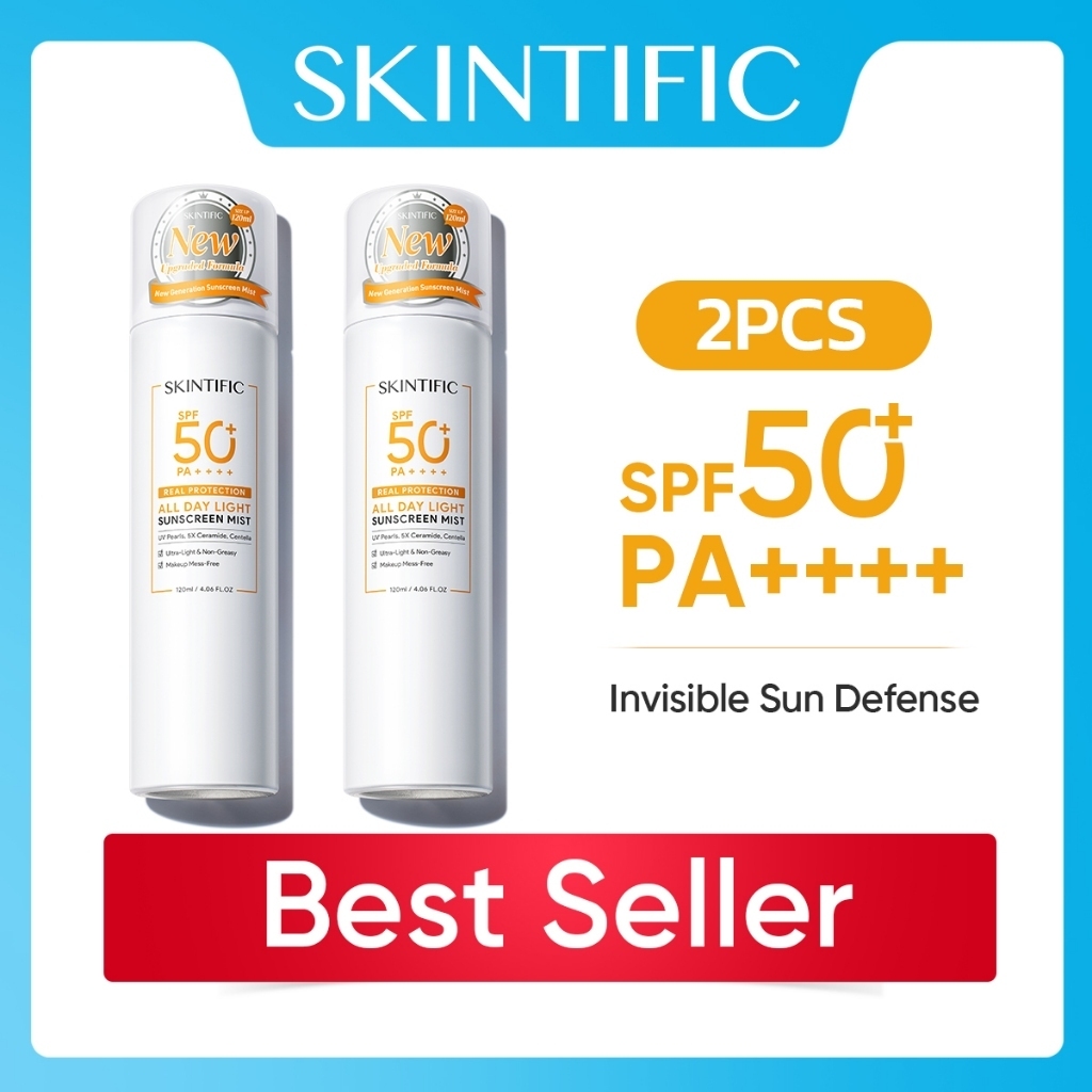 【Nearest Warehouse Delivers】SKINTIFIC All Day Light Sunscreen Mist SPF50 PA++++ Sunblock Spray ...