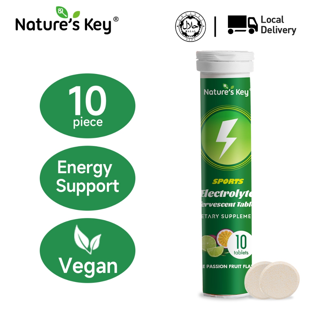 Nature's Key Halal Electrolyte Effervescent Tablets Tambah Tenaga ...