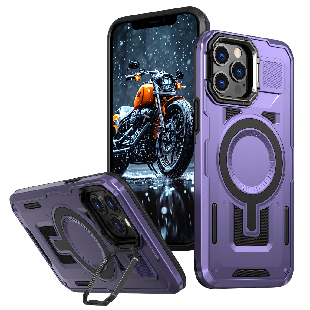 Apple iPhone 16 Pro Magnetic Sliding Window Ring Bracket Protective ...