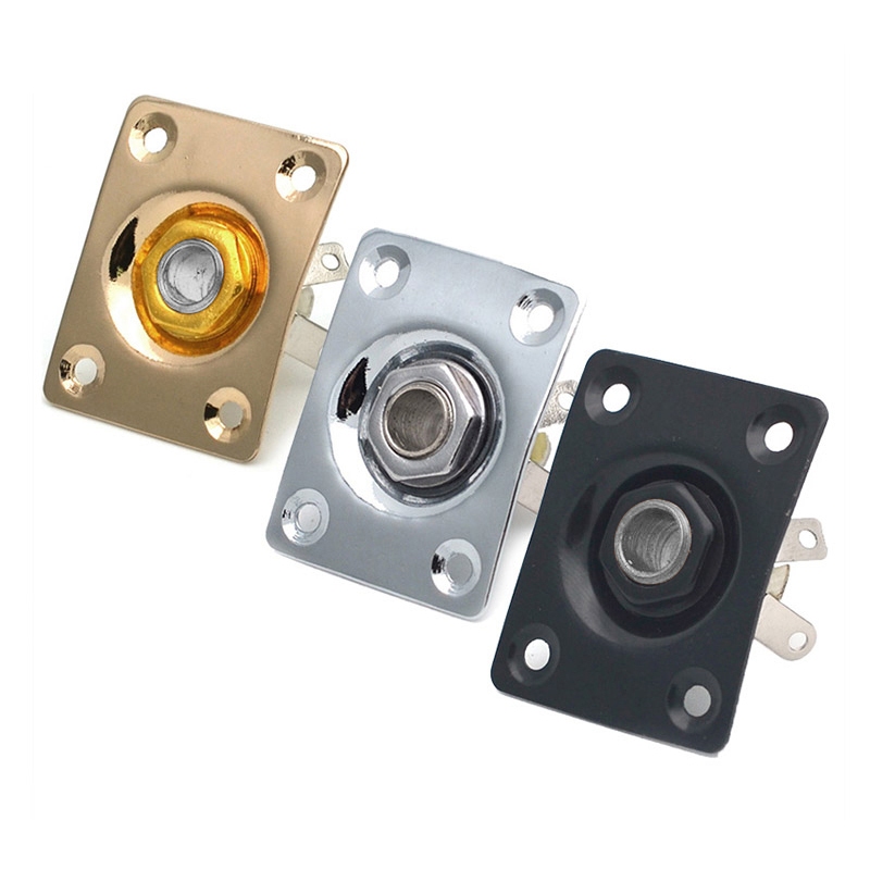 2Pcs Square Style Jack Plate With 1/4 Output Input Socket Jack For ...
