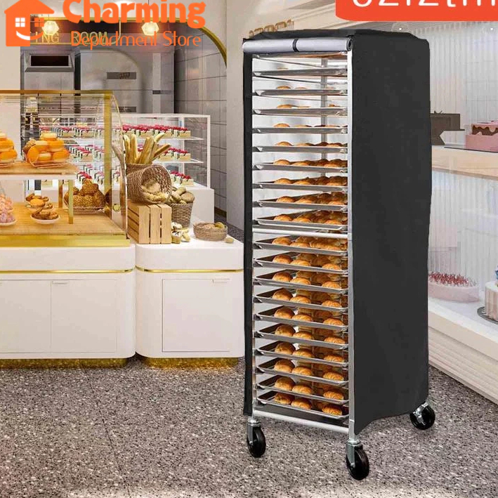 [⚡Fast delivery⚡]Bakery Single Rack Covers Oxford Bread Rack Cover for ...