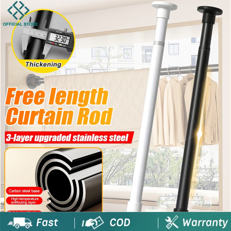 Malaysia Ready Stock】168-468cmPunch-free telescopic clothes drying rod ...