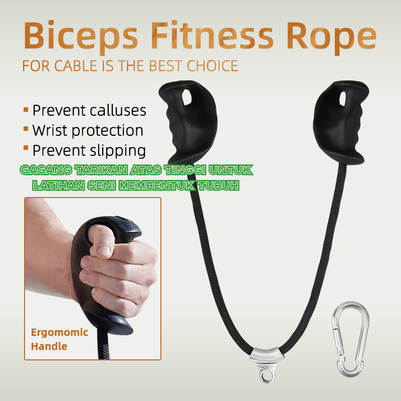 Biceps rope Pull Back Handle Pull-down Back Rowing Accessories Gym ...