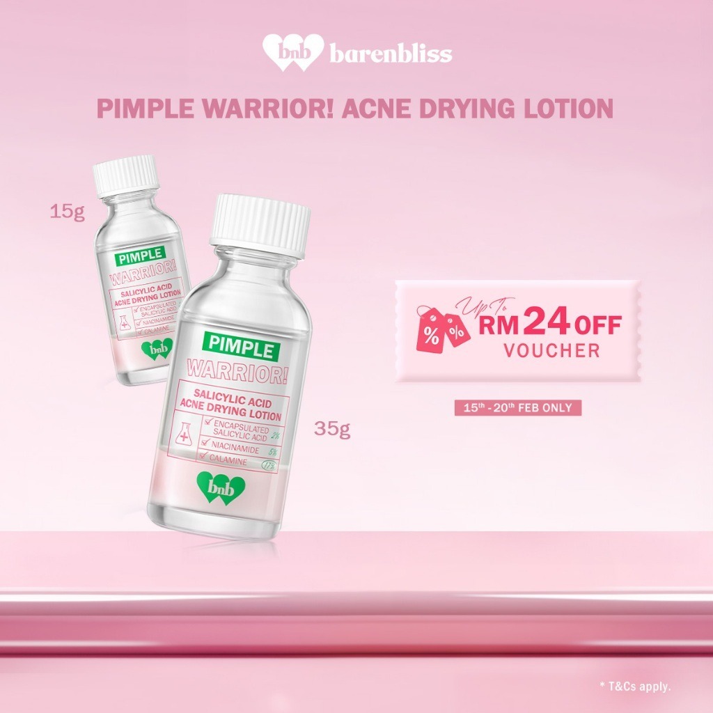 Barenbliss BNB Pimple Warrior Salicylic Acid Acne Drying Lotion Triple ...