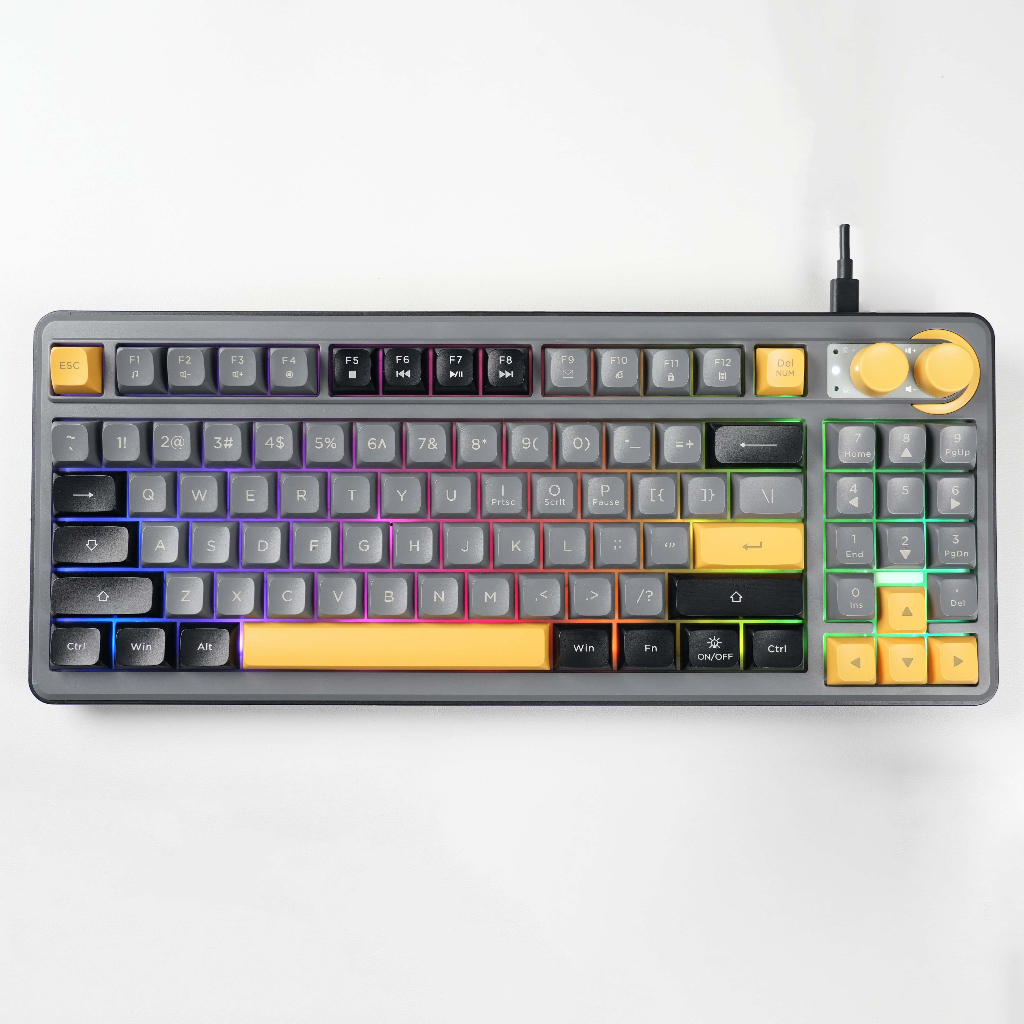 SOLAKAKA SK90 Wireless Membrane keyboard 90 Key RGB Tri-Mode Bluetooth5 ...