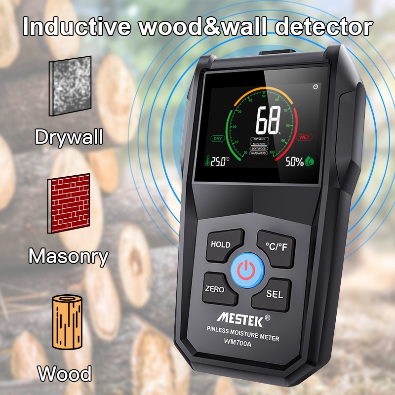 Mestek WM700A Inductive Wood Moisture Meter Wall Detector Tester Full ...