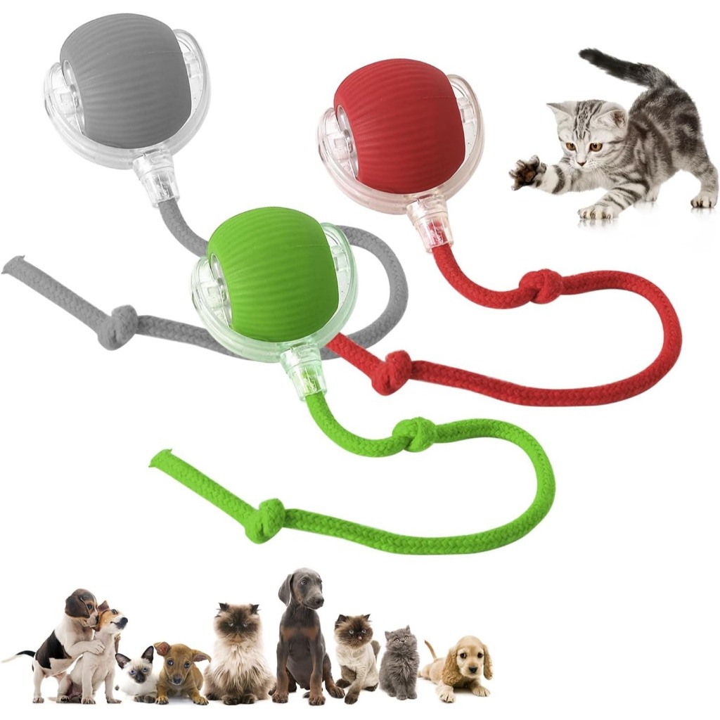 Electric Interactive Cat Toy Ball Bite resistant automatic cat teasing ...