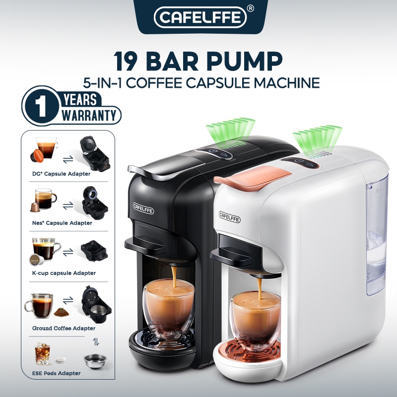 Cafelffe Coffee Capsule Machine 5-In-1 Multiple Coffee Maker For Milk ...