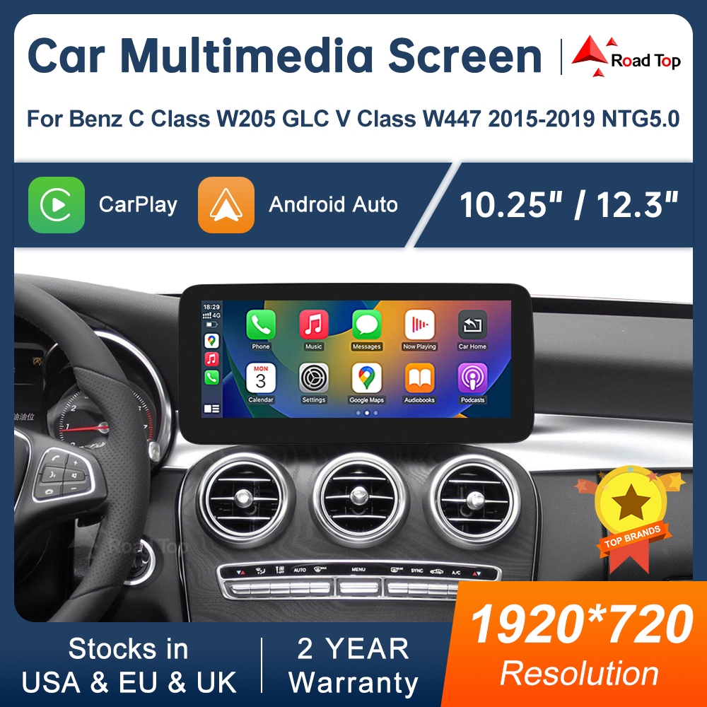 Linux System Touch Screen for Mercedes-Benz C Class W205 GLC V Class ...