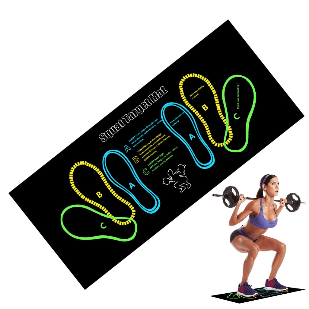 Squat Guide Mat - Squat Auxiliary Training Mat | Easy to Clean Squat ...